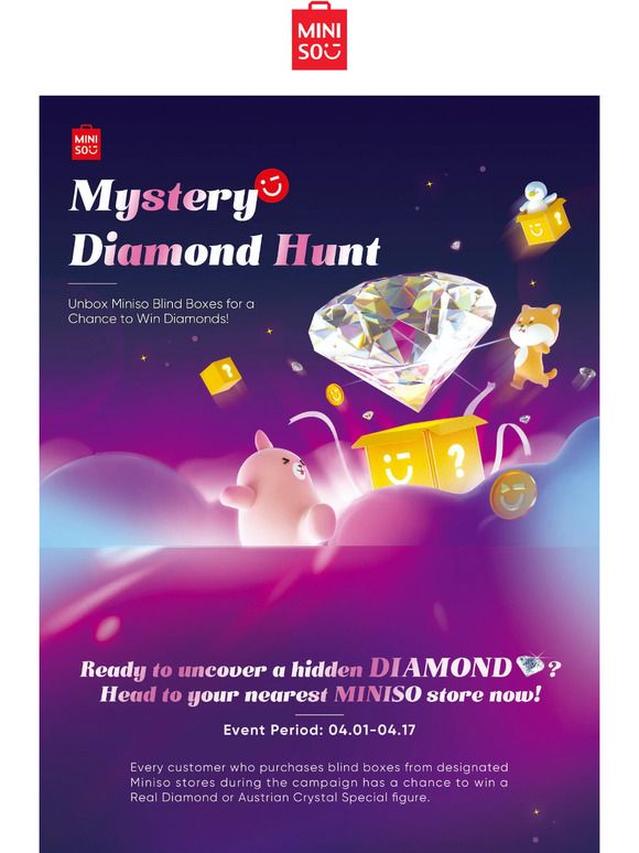 MINISO: Unbox Miniso blind boxes for a chance to win diamonds! | Milled