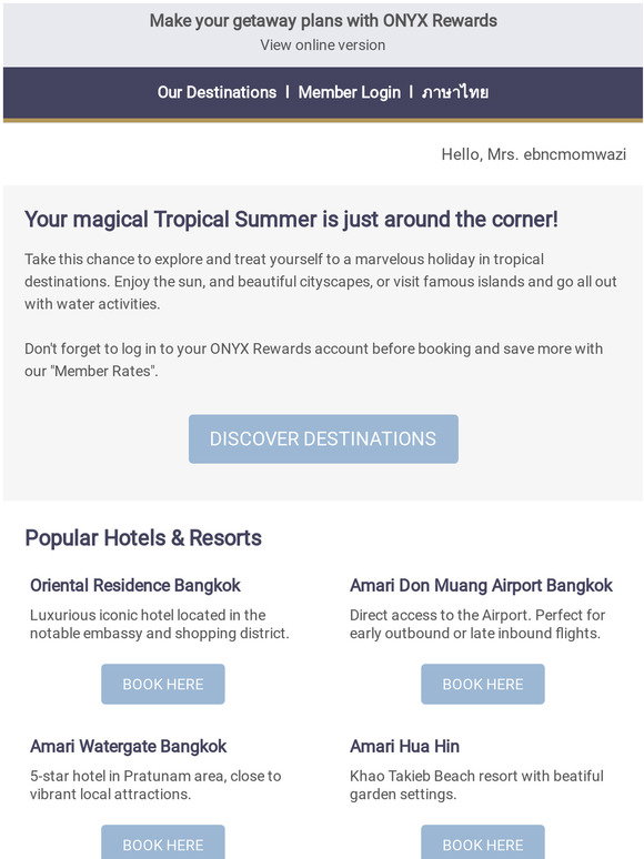 ONYX Hospitality Group: ☀️ Catch your tropical summer vacation with ...