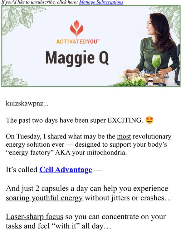 Activated You: 🚨NEW FORMULA ALERT🚨 Soaring energy, lean body + more ...