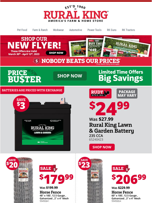 Rural King.com: Our New Flyer Is Here! All RedBrand Fencing Over 10% ...