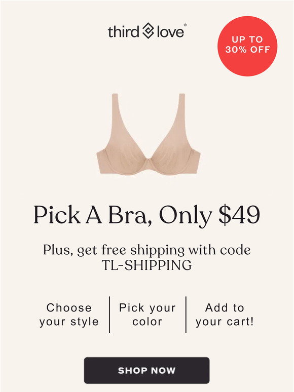ThirdLove: Pick your bra! Only $49 | Milled