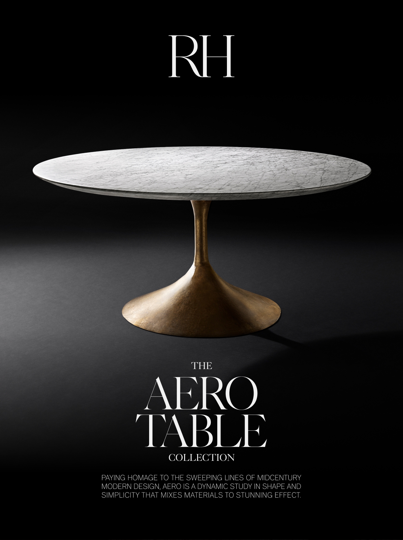 Restoration Hardware: The Aero Dining Table. Midcentury Design in Carrara Marble, Oak or Walnut ...