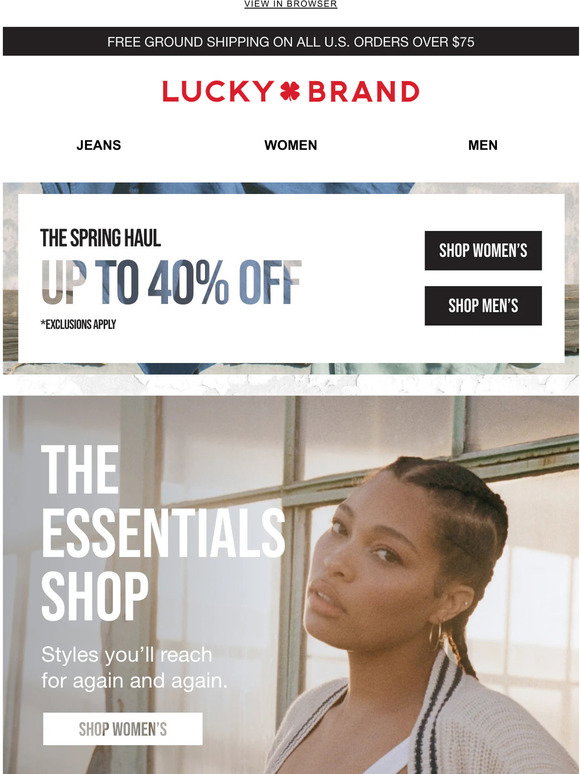 Lucky Brand: The Essentials Shop Is Open | Milled