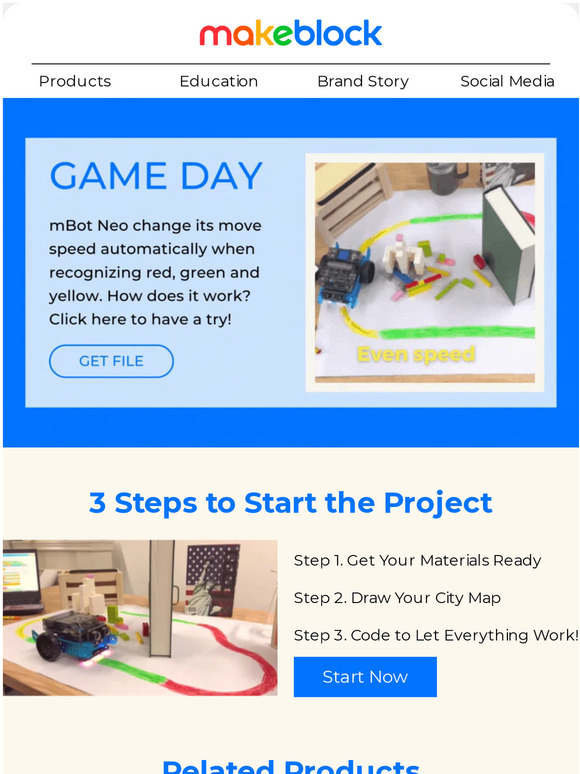 Makeblock: Game Day｜Red, Yellow, Green, Control Your mBot Neo! | Milled