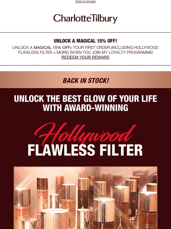 Charlotte Tilbury: Hurry Darling! Hollywood Flawless Filter Is Back ...