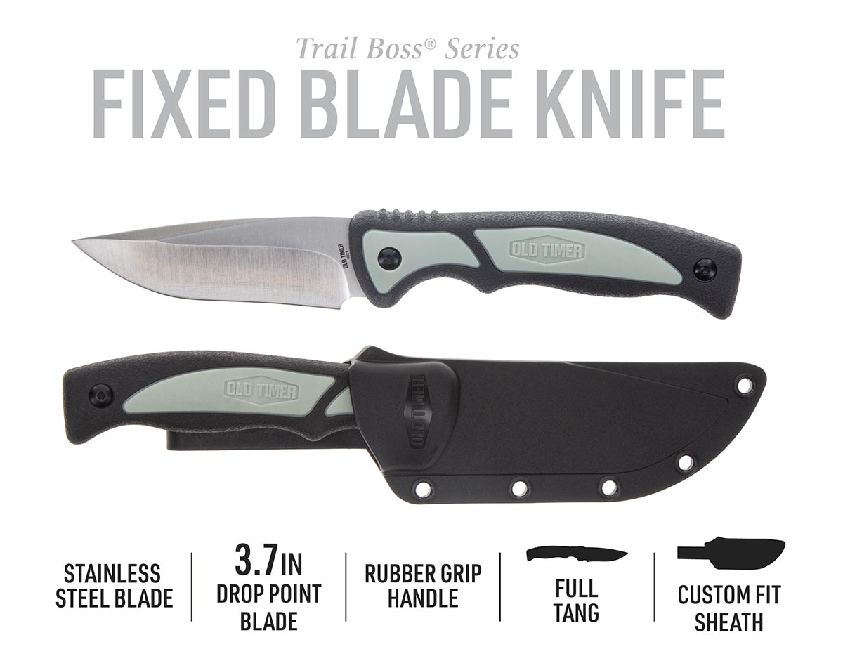 Old Timer: Trail Boss® Fixed Blade Knife | Milled