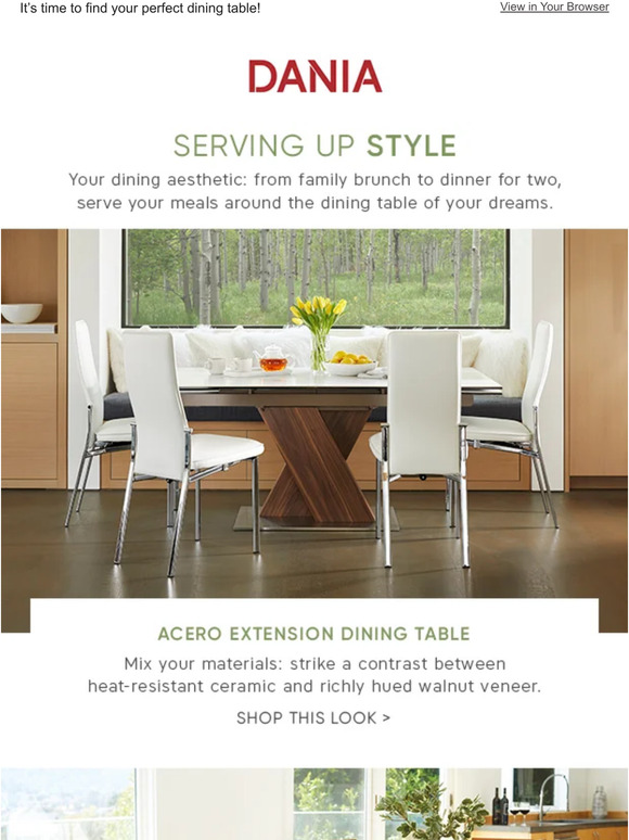 Dania Furniture: What’s Your Dining Style? | Milled