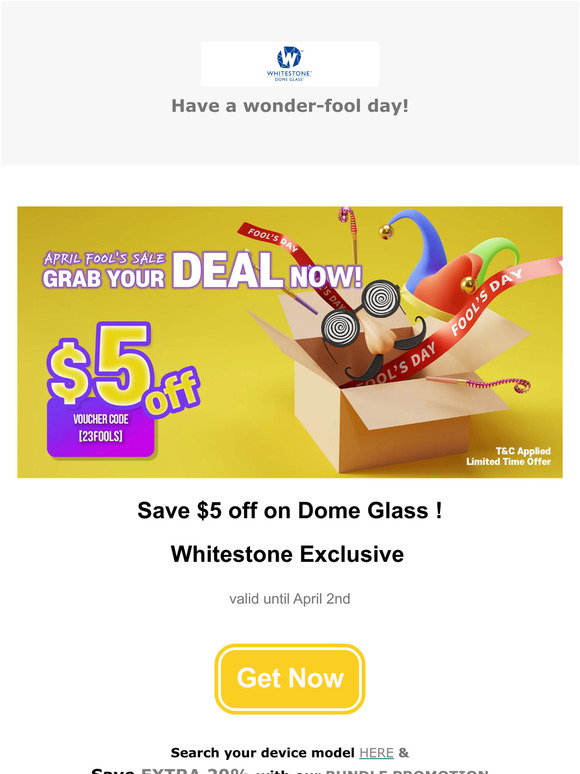 Whitestone Dome: Whitestone April Fool's Sale 2023 | Milled