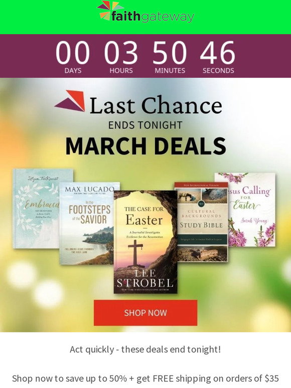 FaithGateway: ⏰ final hours to shop our March deals! | Milled