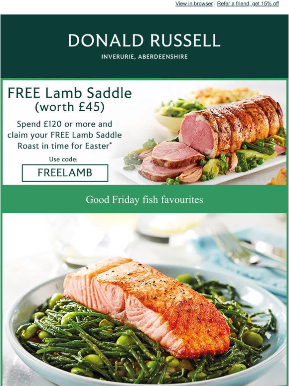 Donald Russell: FREE Lamb Roast worth £45!* 👀 | Milled