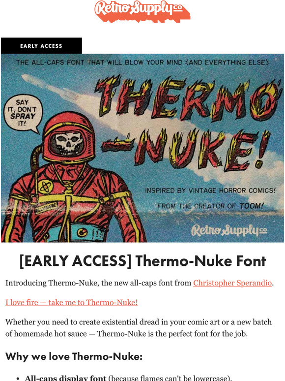 RetroSupply: [EARLY ACCESS] Thermo-Nuke Font | Milled