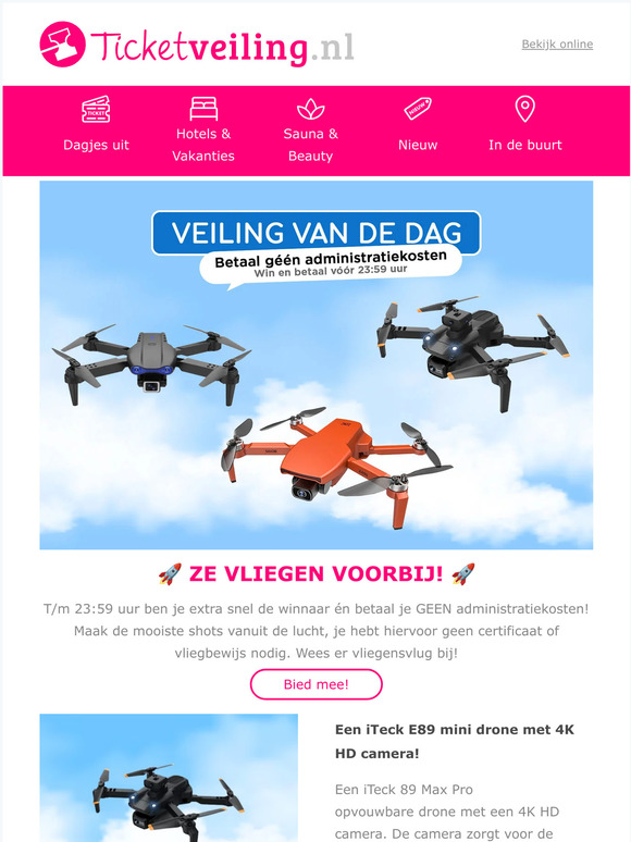 Ticketveiling.nl: Veiling van de dag: DRONES! 🚀 | Milled