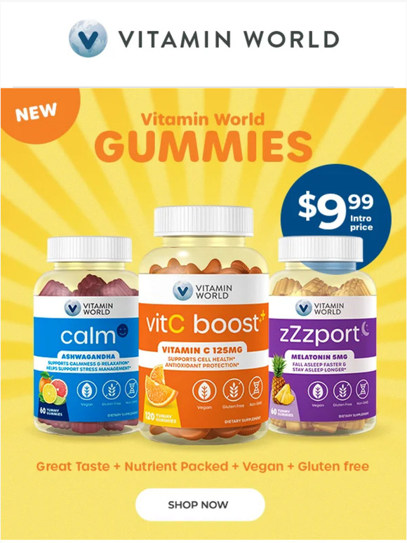 Vitamin World: 🎉NEW ARRIVALS🎉 Vitamin World Gummies are here! 🍊 | Milled