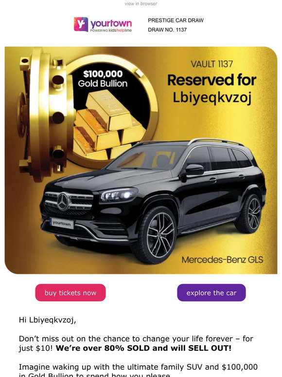 Yourtown: Reserve your spot to win a Mercedes-Benz + $100K Gold Bullion ...