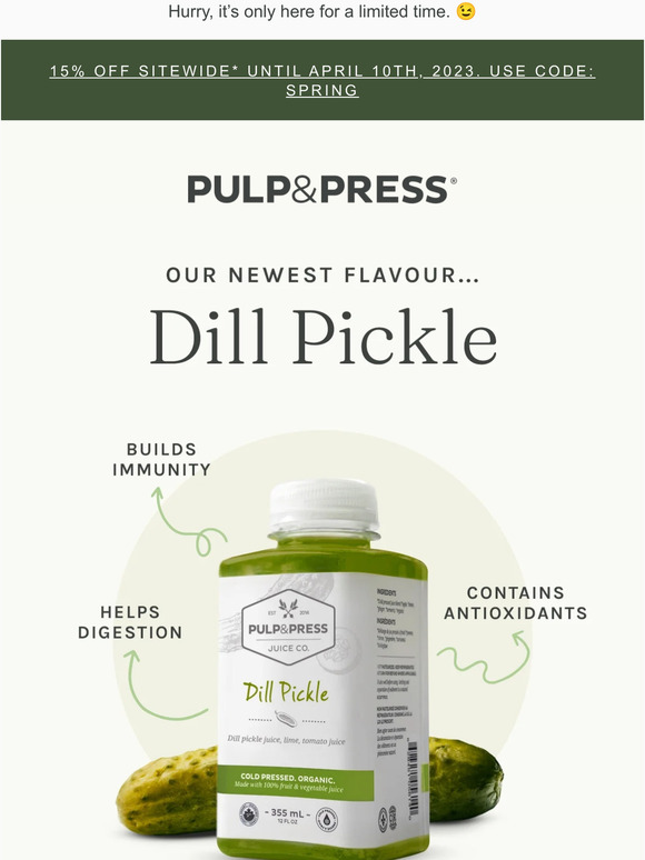 Pulp & Press: Introducing our newest flavour, Dill Pickle! 🥒 | Milled