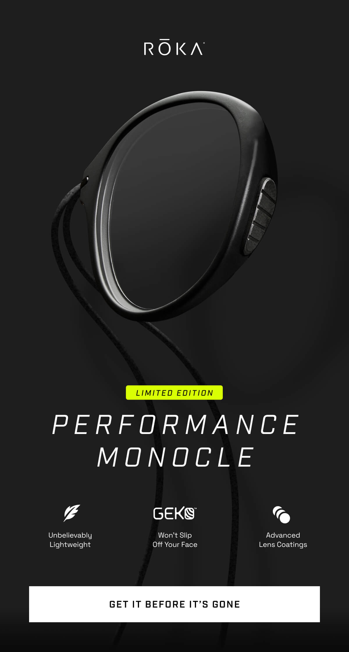 ROKA: The first ever performance monocle. | Milled