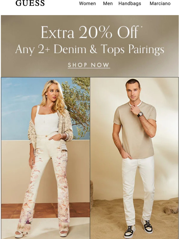 GUESS?: Extra 20% Off 2 Items. No Messing Around | Milled