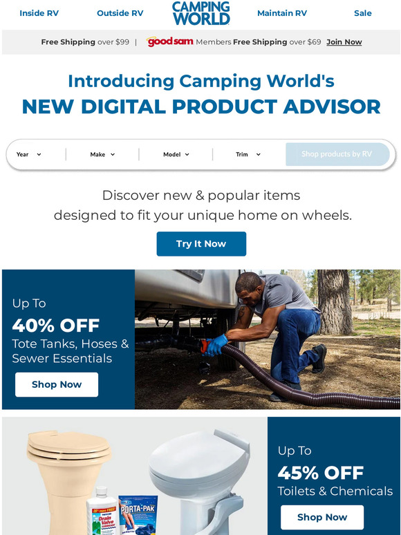 Camping World: Kick off Camping Season with up to 45% off | Milled
