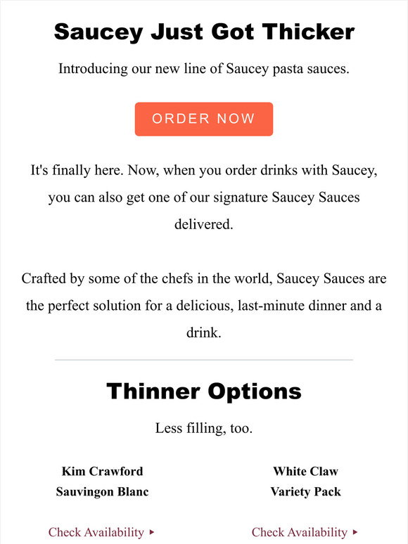 Saucey: alcohol-infused pasta sauces? | Milled