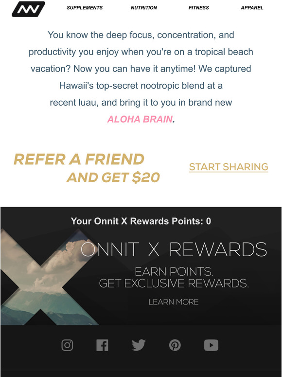 Onnit: Save 15% on Aloha BRAIN! | Milled