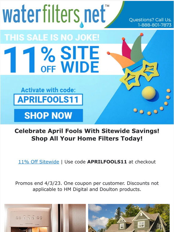 WaterFilters: April Fools Sale - It's No Joke! 🤡 | Milled