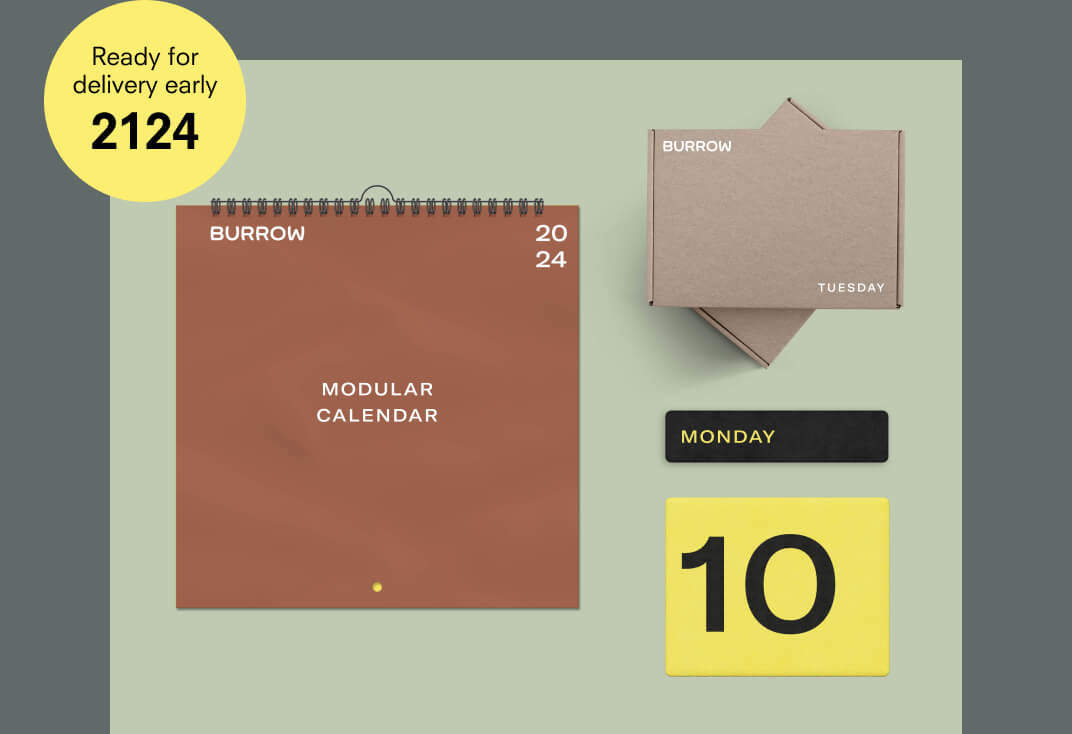 Burrow: Introducing: our first ever modular wall calendar | Milled
