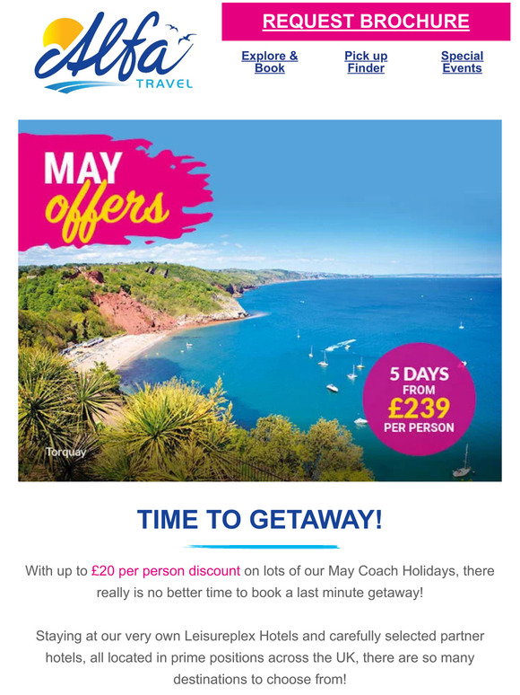 Alfa Travel: 🌞🚍 Last minute May discounts - Don't be a fool, book today ...