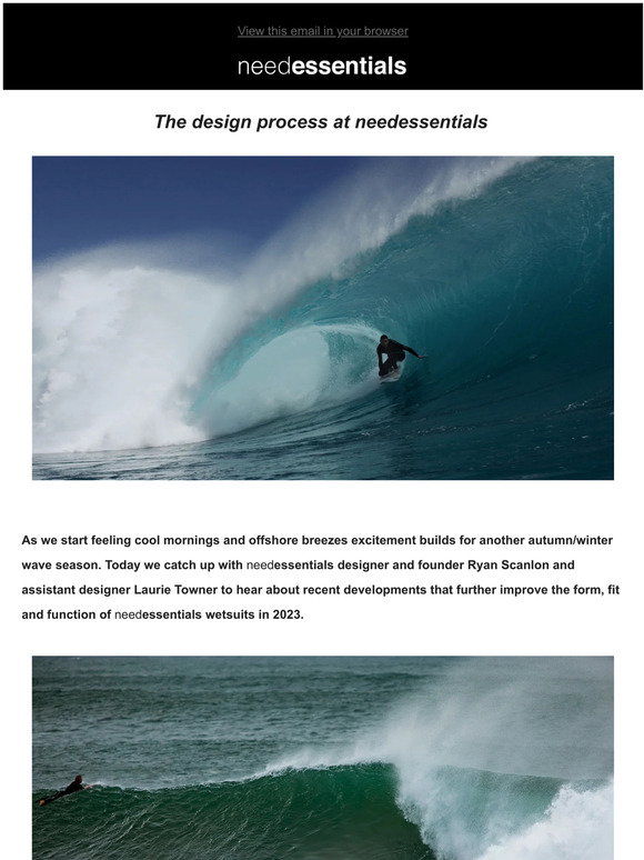Need Essentials: Ryan Scanlon and Laurie Towner talk wetsuits | Milled