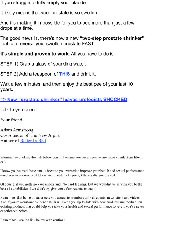 The New Alpha: New “Prostate Shrinker” Empties Your Bladder Entirely ...