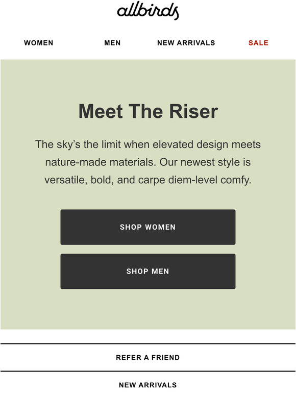 Allbirds: Introducing The Riser | Milled