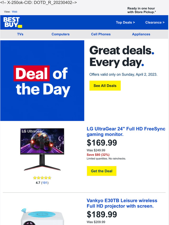 Best Buy: Today only: Save $80 on LG 24-inch Full HD FreeSync gaming ...