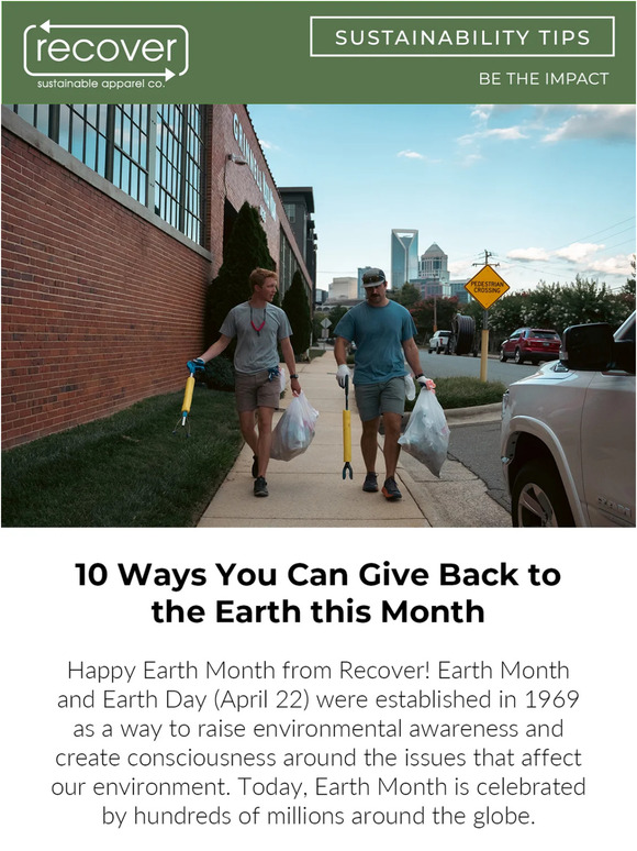 Recover: Sustainability Tips for Earth Month🌎 | Milled