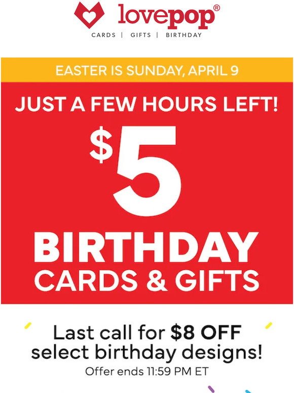 Lovepop Cards: Hours Left: $5 Birthday Cards & Gifts | Milled