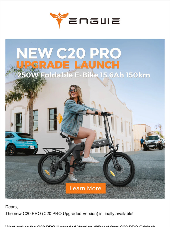 Engwe: 🔋 NOW, With C20 PRO Upgraded Return | Milled