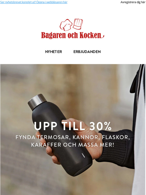 Bagaren och Kocken: Upp till 30% på termosar, flaskor, karaffer och massa mer | Milled