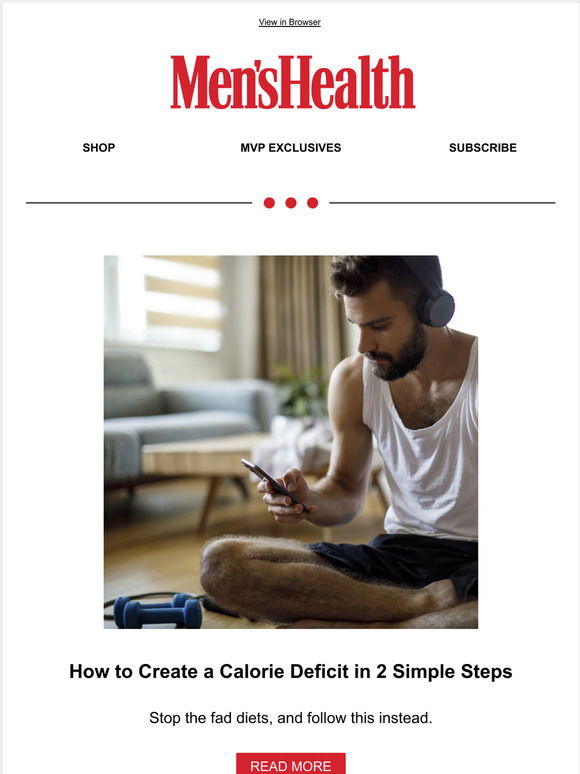 Men'sHealth: How to Create a Calorie Deficit in 2 Simple Steps | Milled