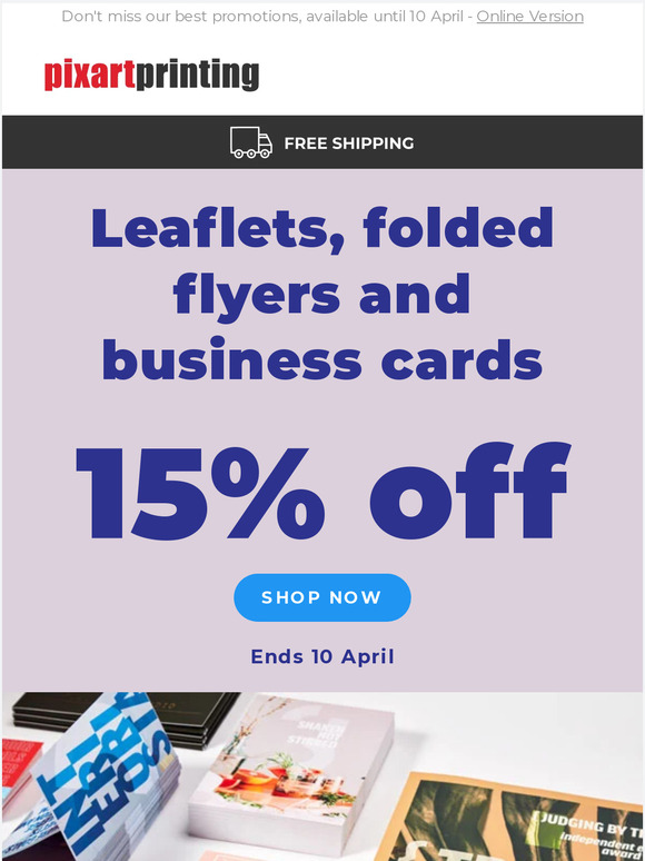 Pixartprinting: 15% off leaflets, folded flyers and business cards: you ...