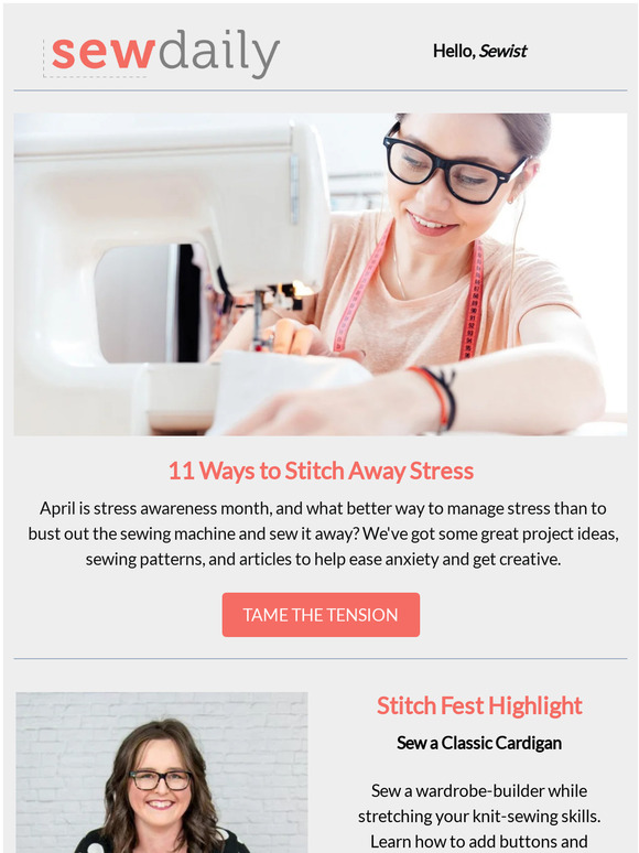 BurdaStyle: 11 Ways to Stitch Your Stress Away | Milled
