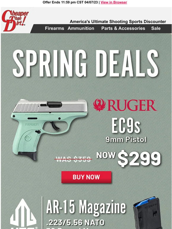 Cheaper Than Dirt: Spring Gun Gear Deals are Here! | Milled