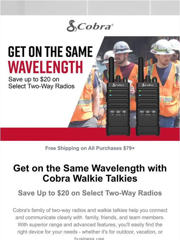 Cobra Electronics: Get on the Same Wavelength with Cobra Walkie Talkies ...