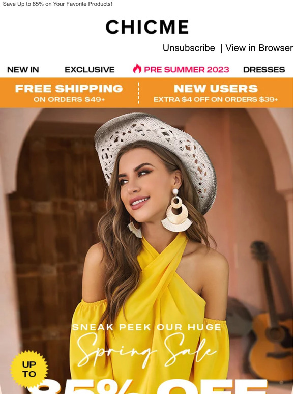 Chicme Email Newsletters: Shop Sales, Discounts, and Coupon Codes