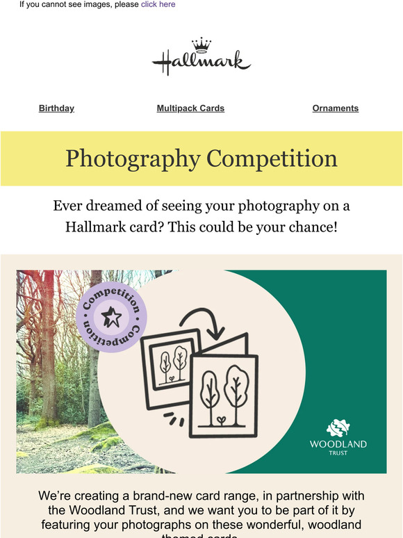 Hallmark: WIN your photography on a Hallmark card 🌳 | Milled