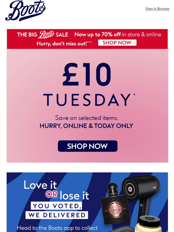Boots: £10 Tuesday steals that you CANNOT miss! | Milled