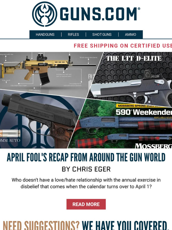 Guns.com: April Fool's Recap From Around The Gun World | Milled