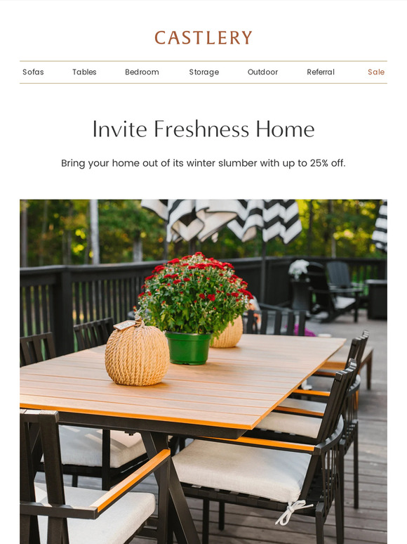 Castlery: Spring-ready designs – step inside! | Milled