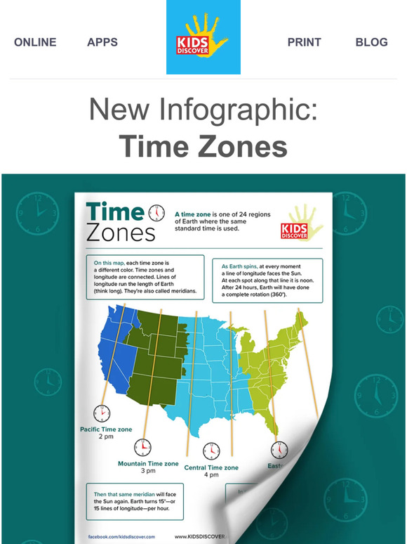 Kids Discover: NEW INFOGRAPHIC: Time Zones | Milled