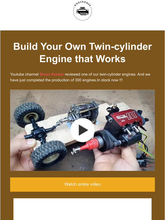 Enginediy: He Built A Twin-cylinder RC Engine Car | Milled