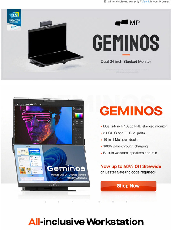 Mobile Pixels: Introducing the NEW Arrival of GEMINOS Dual 24" Stacked ...