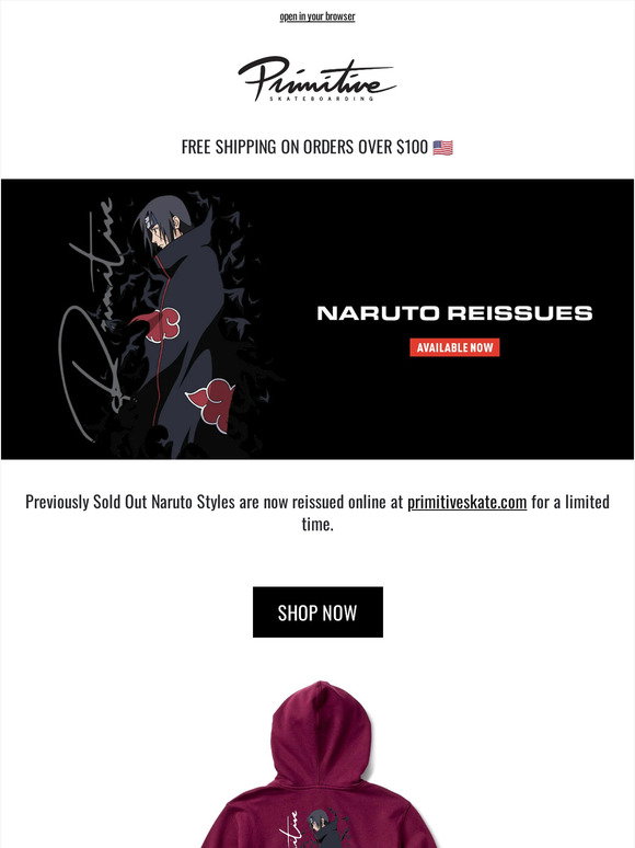 Primitive Skateboarding: Naruto Reissues Now Available | Milled