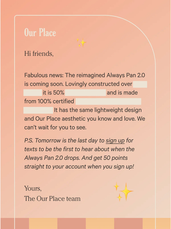 Our Place: Something amazing is coming | Milled